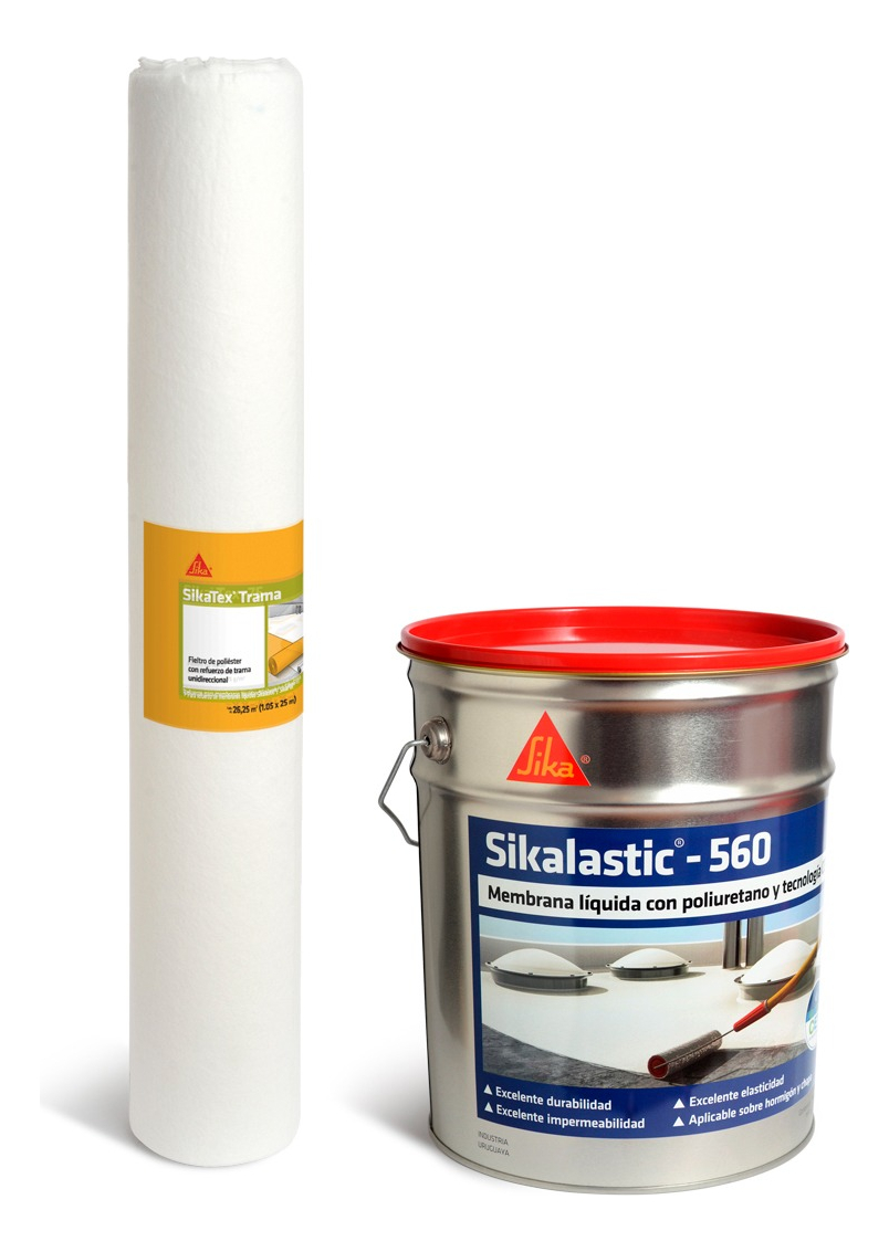 Sikalastic 560 Membrana Líquida Sika Pu 20k + Malla Sikatex ...